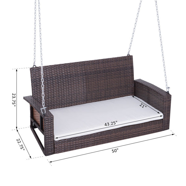 Ebern Designs Topsham 2 Person Porch Swing & Reviews | Wayfair